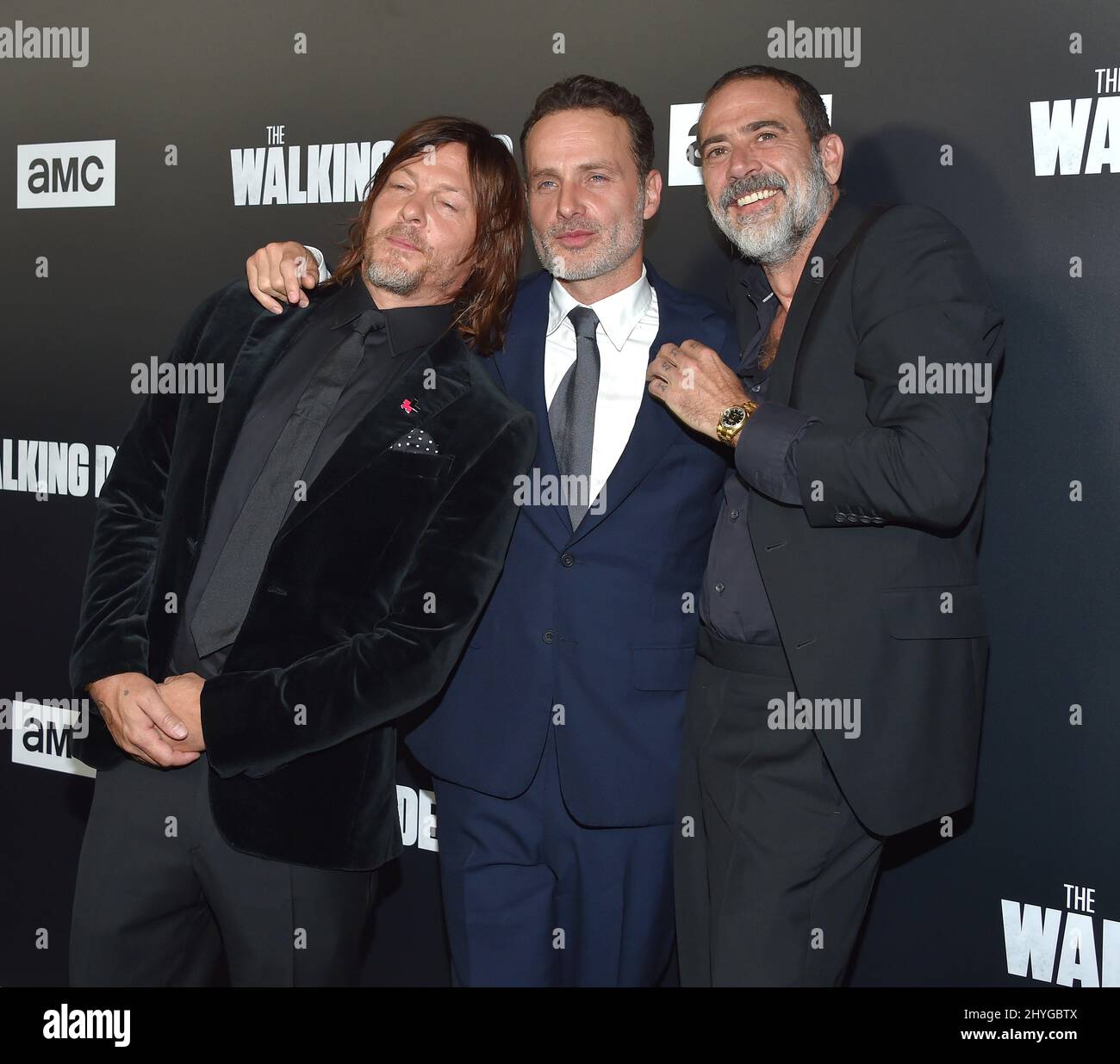 Norman Reedus Andrew Lincoln And Jeffrey Dean Morgan Arriving To The