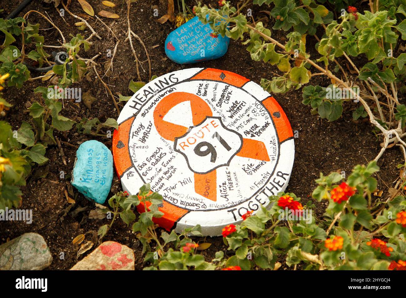 One year anniversary ceremony of the Route 91 Mass Shooting at the ...