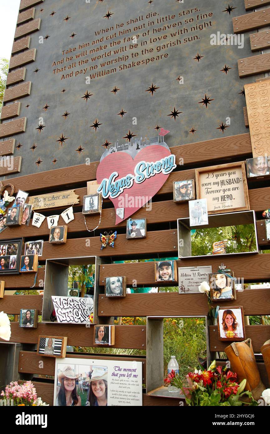 One year anniversary ceremony of the Route 91 Mass Shooting at the ...