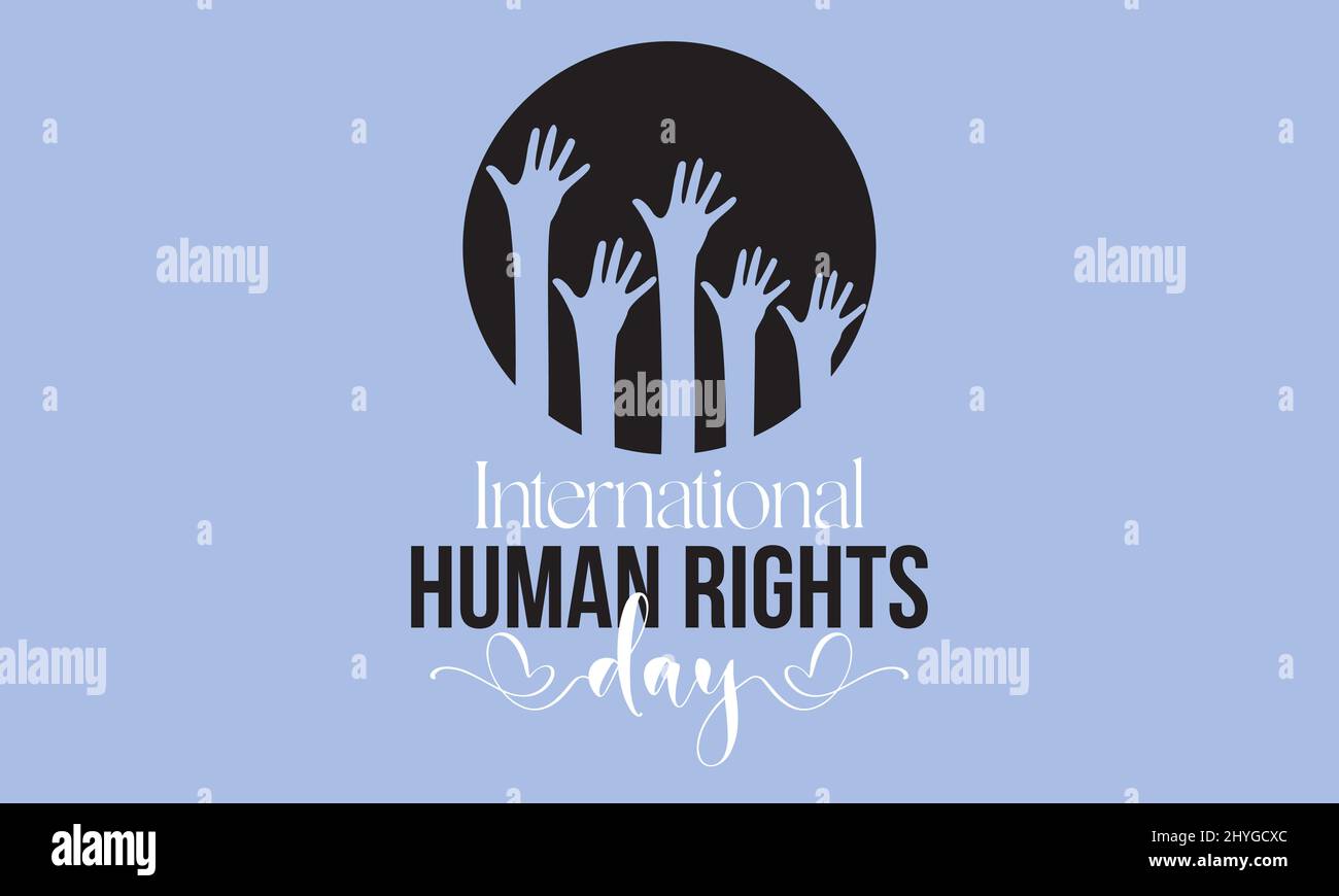 Human Rights Day. Vector template of Human Rights for banner, card ...