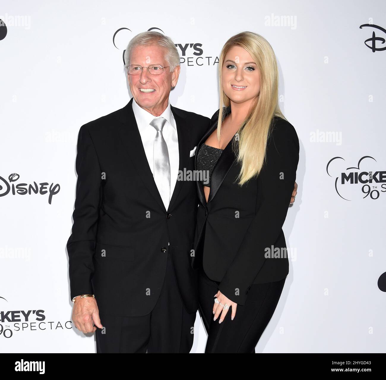 Gary Trainor and Meghan Trainor arrive at Mickey's 90th Spectacular ...