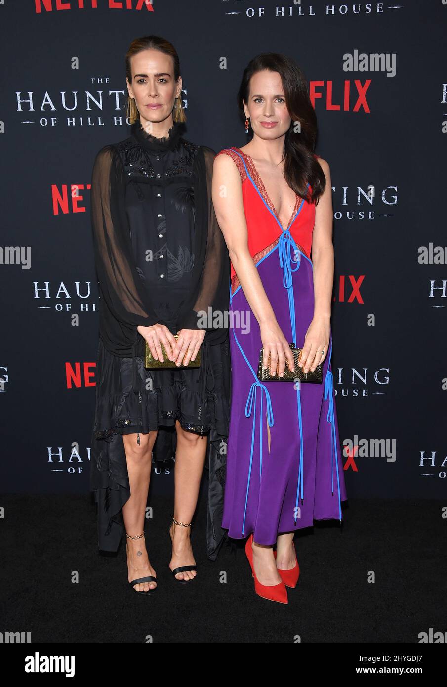 Sarah Paulson and Elizabeth Reaser attending the season one premiere of ...