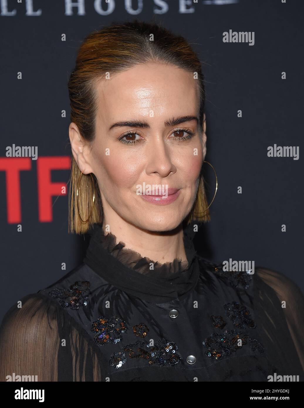 Sarah Paulson attending the season one premiere of Netflix's The ...
