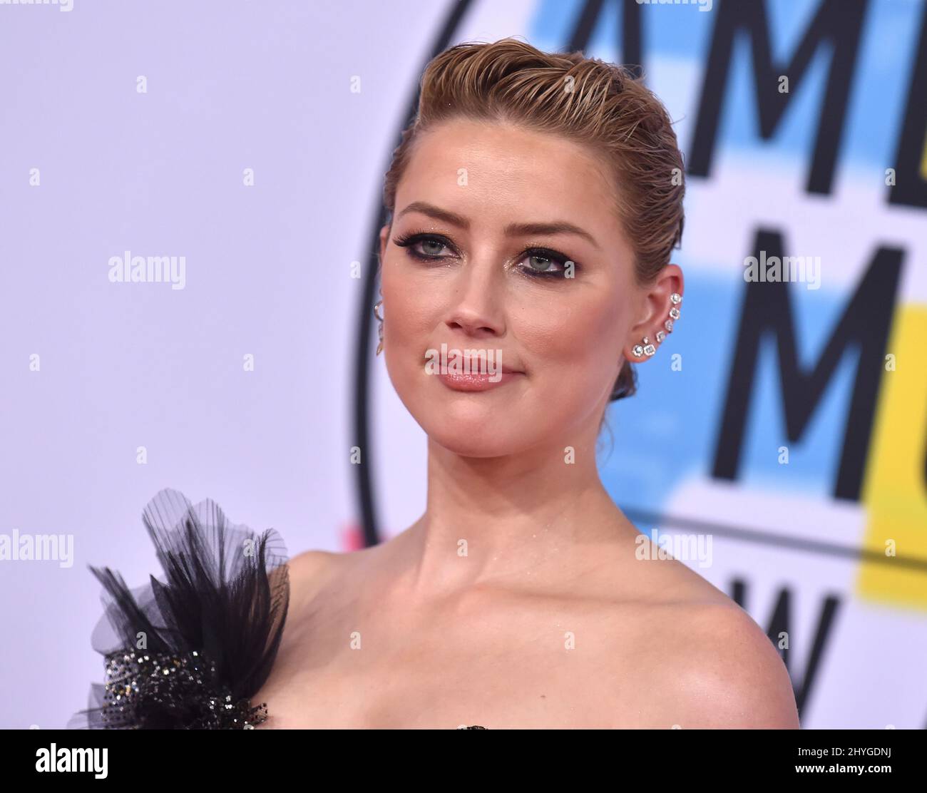 Amber Heard at the 2018 American Music Awards held at the Microsoft ...