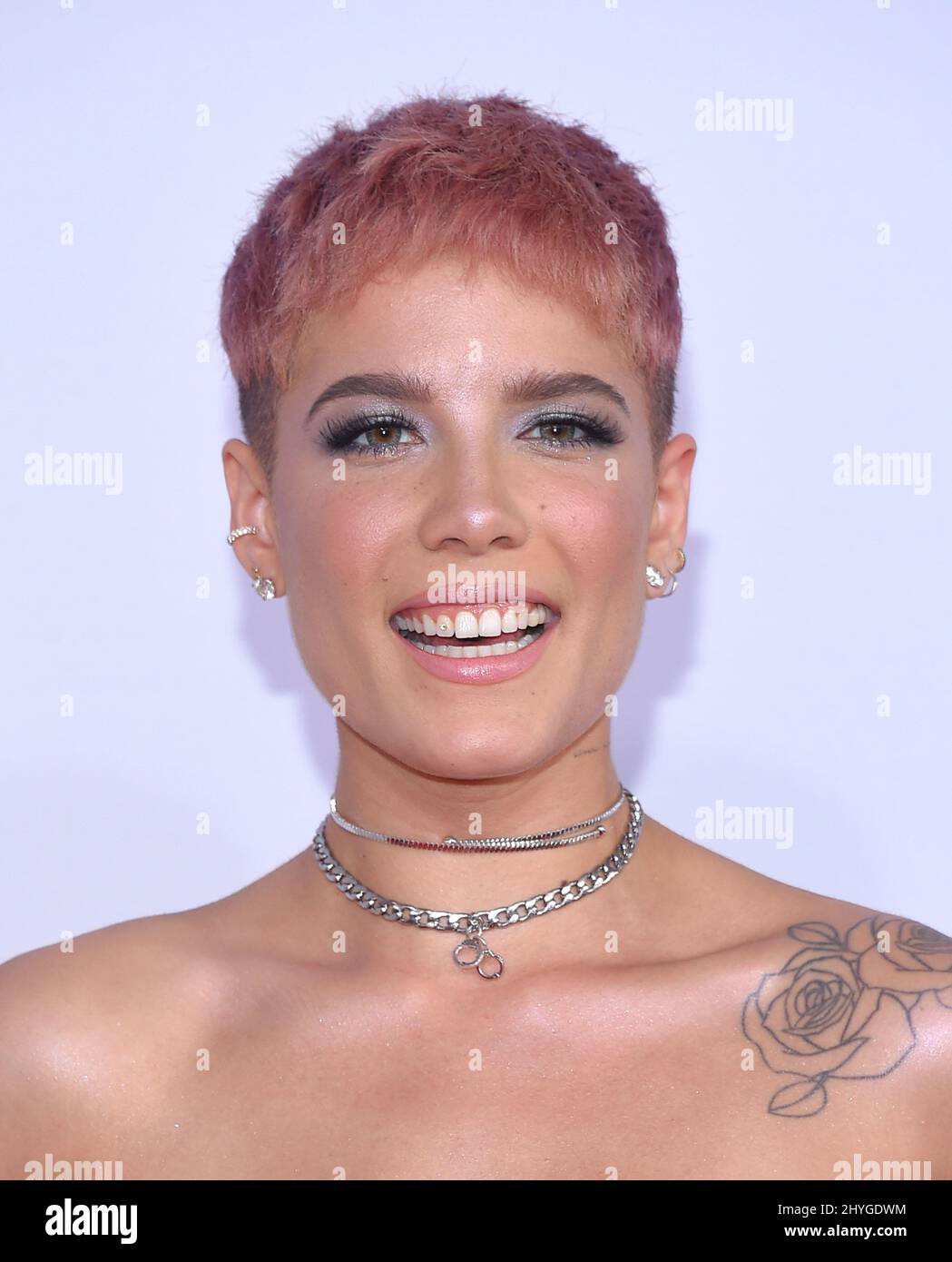 Halsey at the 2018 American Music Awards held at the Microsoft Theatre ...