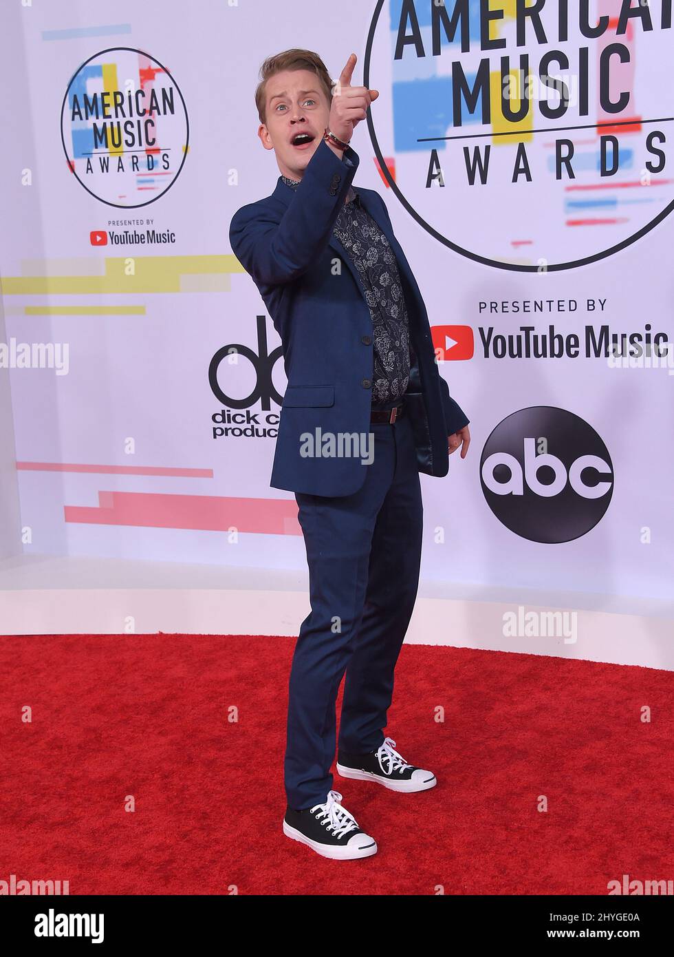 Macaulay Culkin at the 2018 American Music Awards held at the Microsoft ...