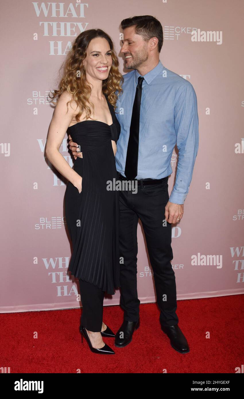 Hilary Swank and Philip Schneider at the 'What They Had' Los Angeles ...
