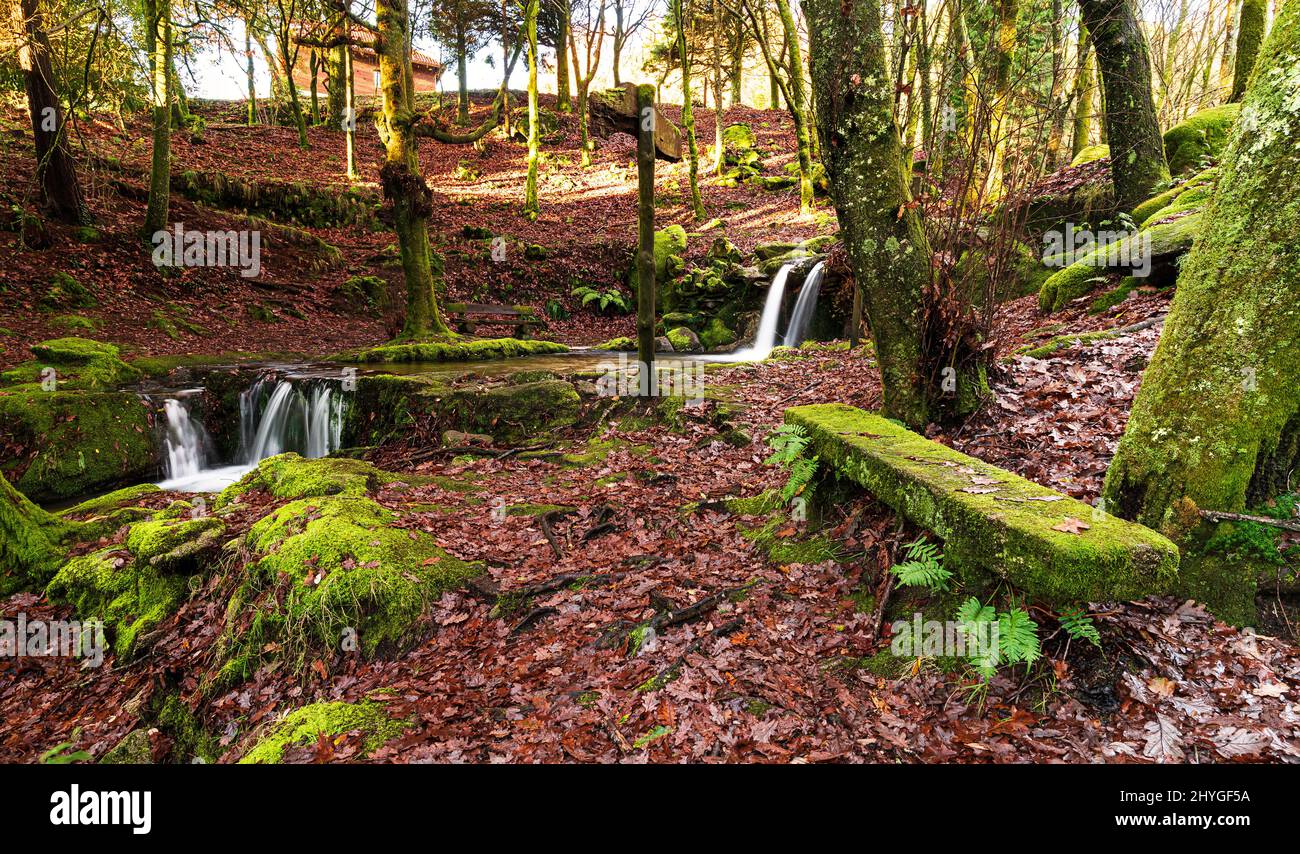 Beautiful view of the Monte Aloia Natural Park, Galicia, Spain Stock ...
