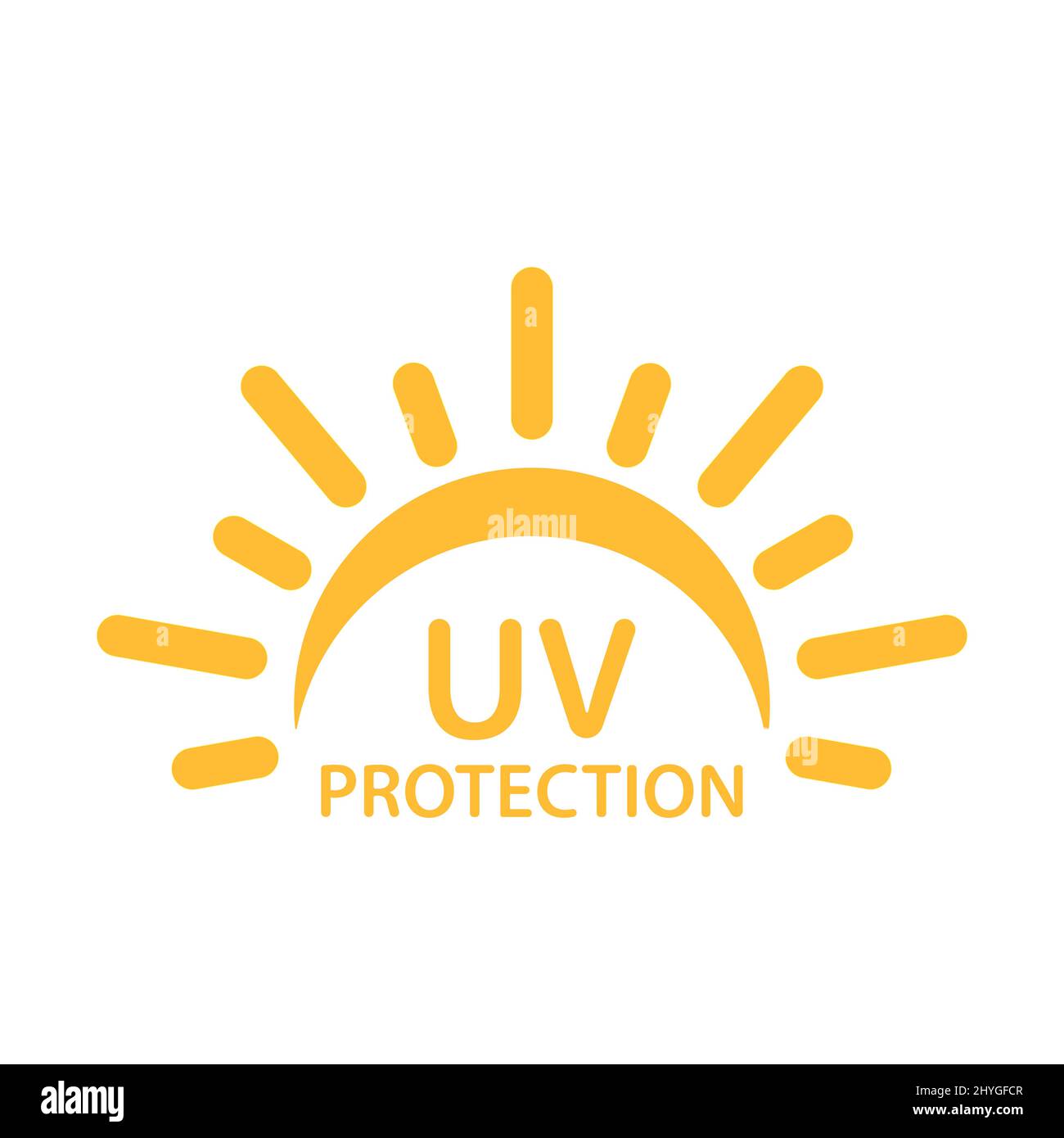 UV radiation protection icon vector solar ultraviolet light symbol for ...