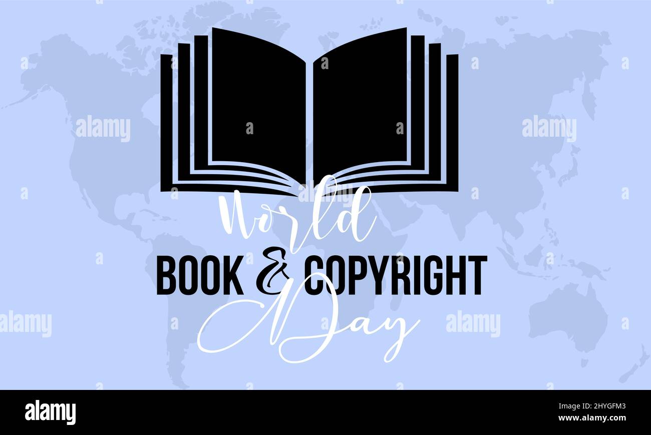 World Book and Copyright Day. Intellectual template for banner, card ...