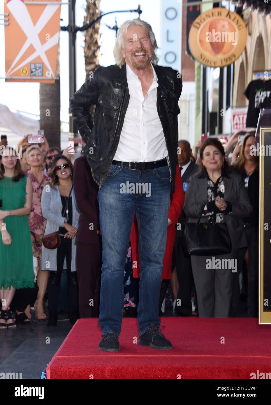 Sir Richard Branson attending the Sir Richard Branson Star Ceremony in ...