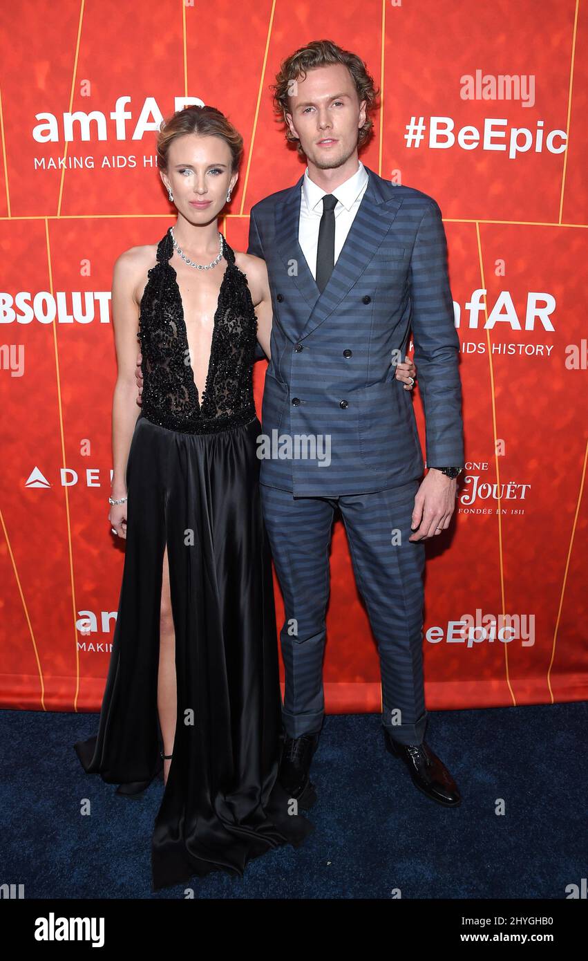 Barron Hilton and Tessa Hilton attending the amfAR Gala Los Angeles ...