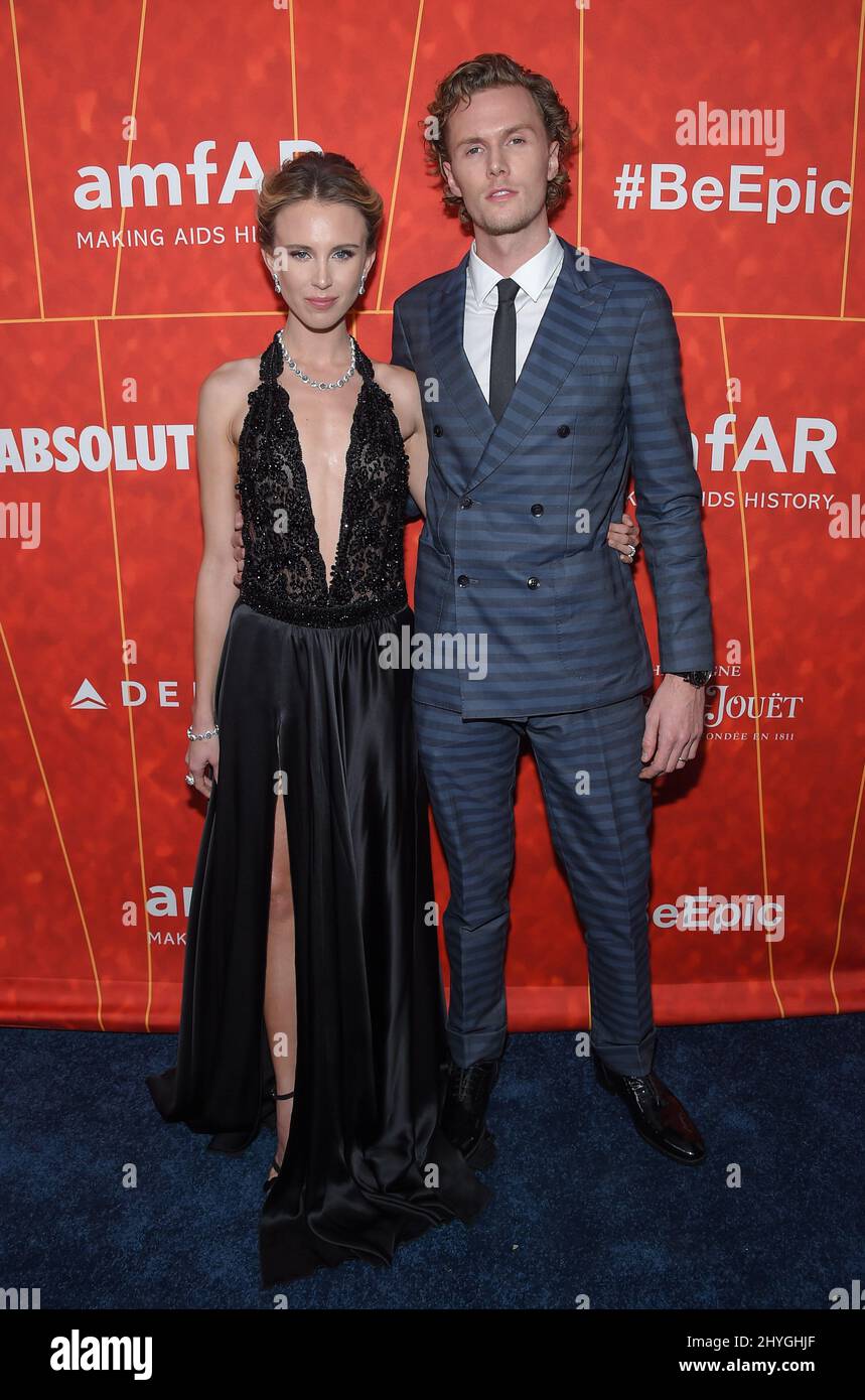 Tessa Hilton and Barron Hilton attending the amfAR Gala Los Angeles ...