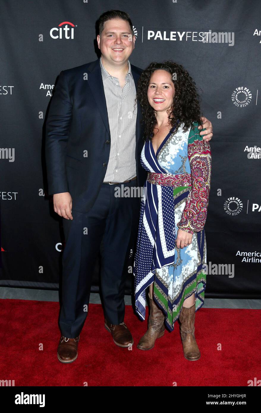 Joe flamm stephanie izard attending paleyfest ny hi-res stock ...