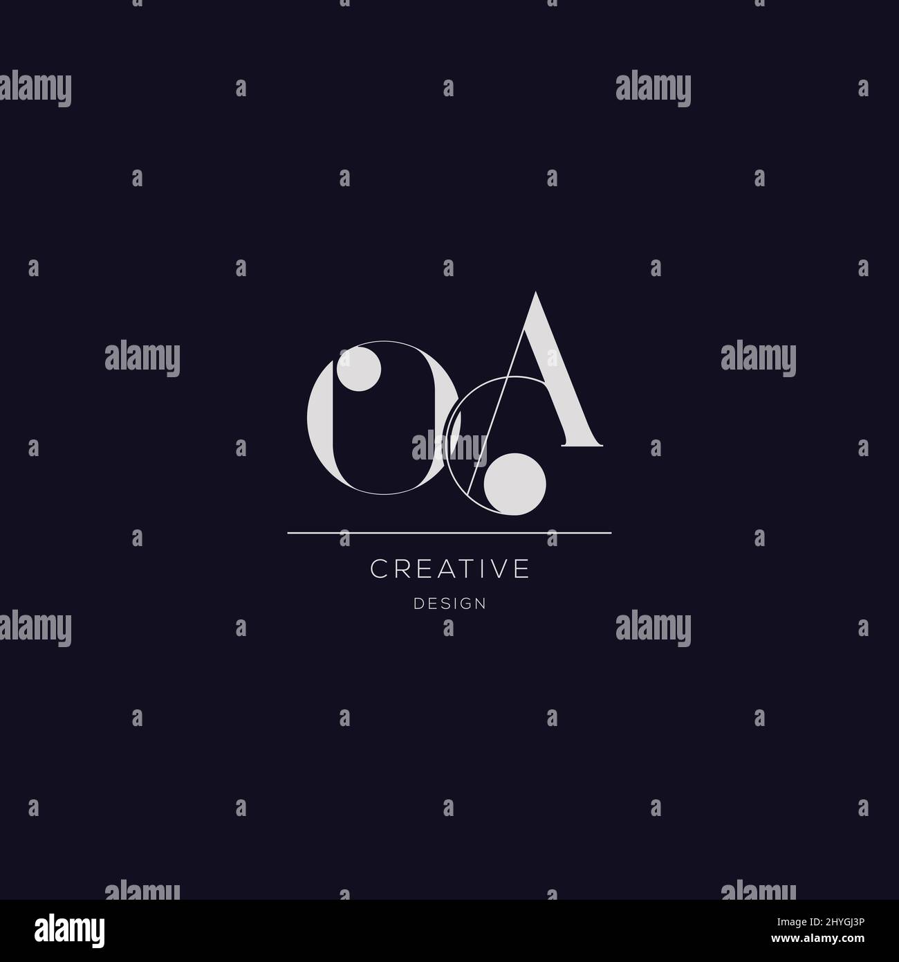Creative alphabet letter icon logo OA Stock Vector Image & Art - Alamy