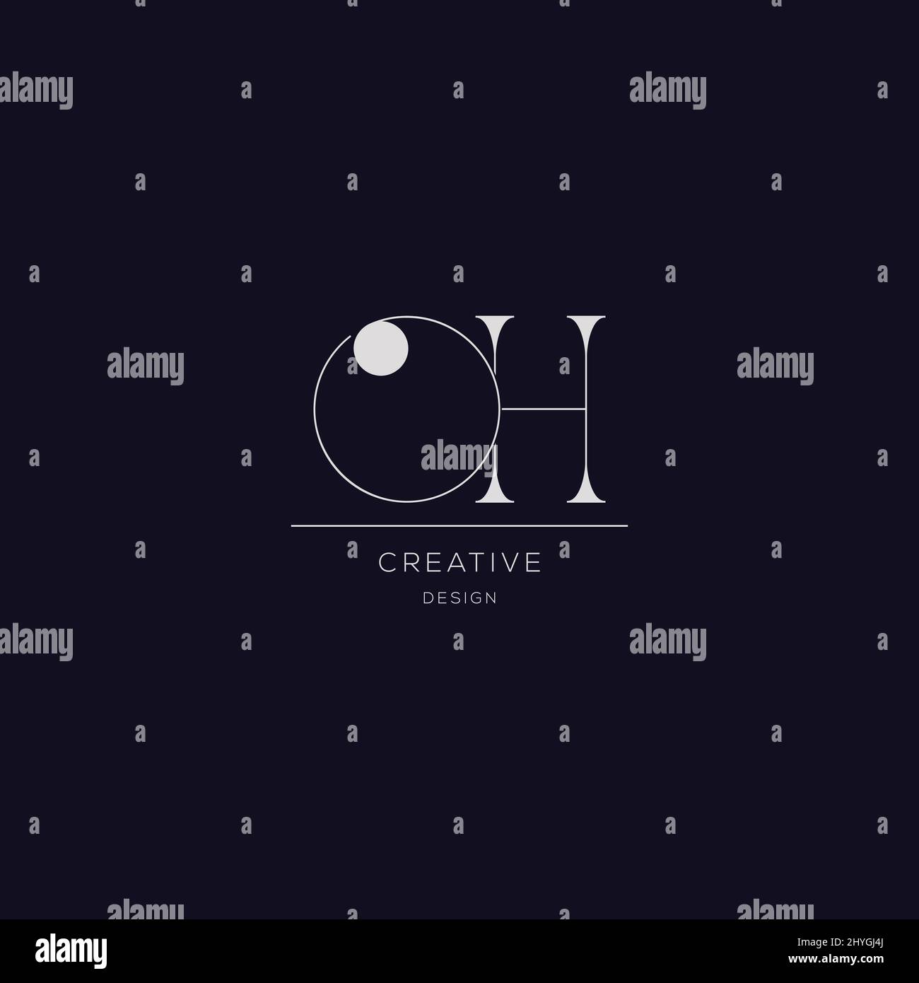 Creative alphabet letter icon logo OH Stock Vector Image & Art - Alamy