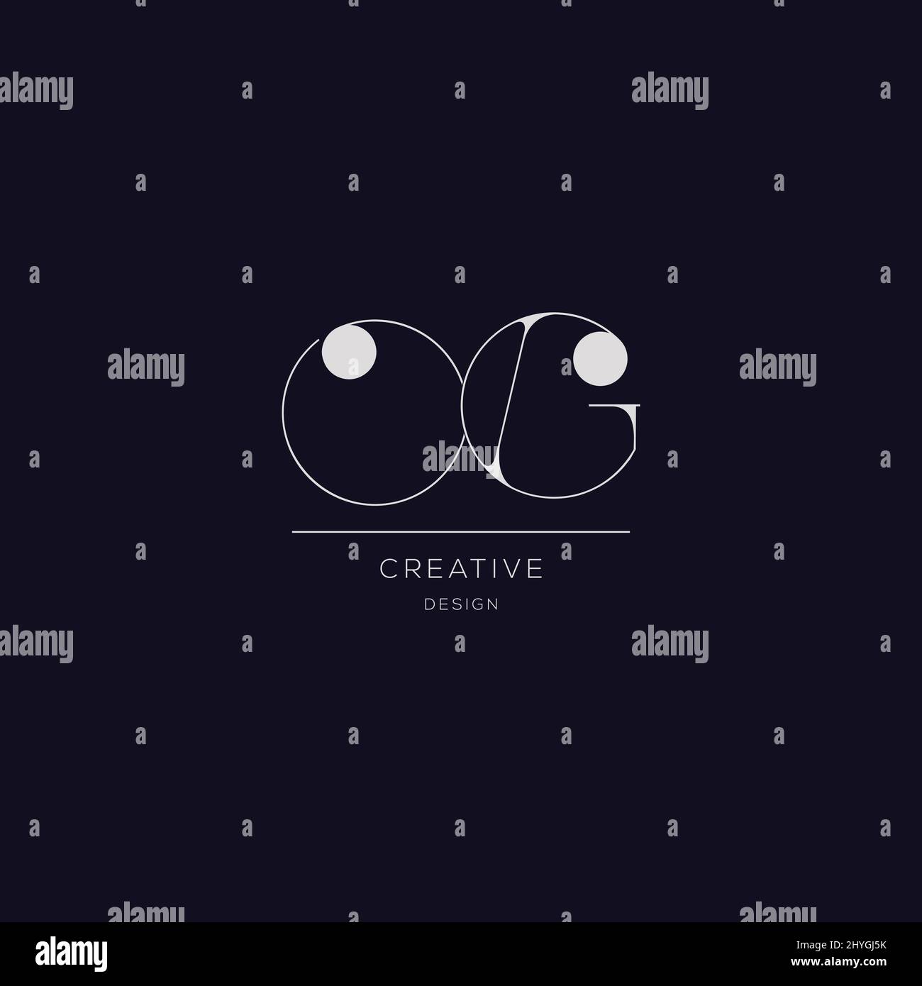 Creative alphabet letter icon logo OG Stock Vector Image & Art - Alamy