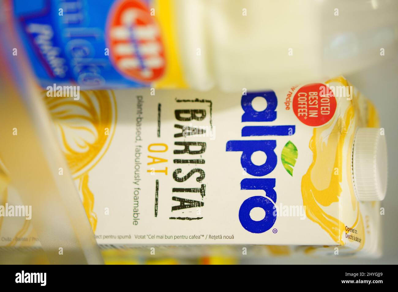 Alpro Barista brand oat milk in a box Stock Photo - Alamy