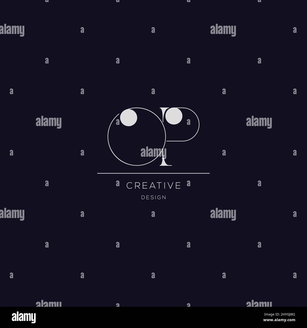 Creative alphabet letter icon logo OP Stock Vector Image & Art - Alamy