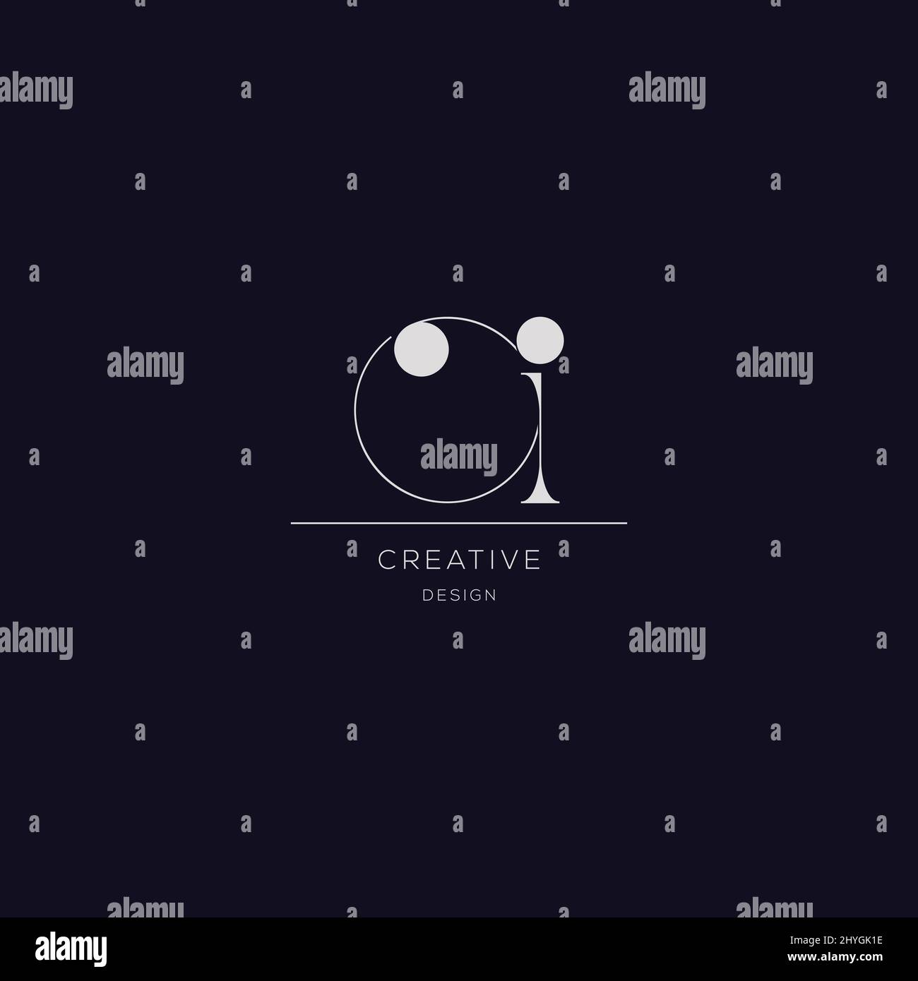 Creative alphabet letter icon logo OI Stock Vector Image & Art - Alamy