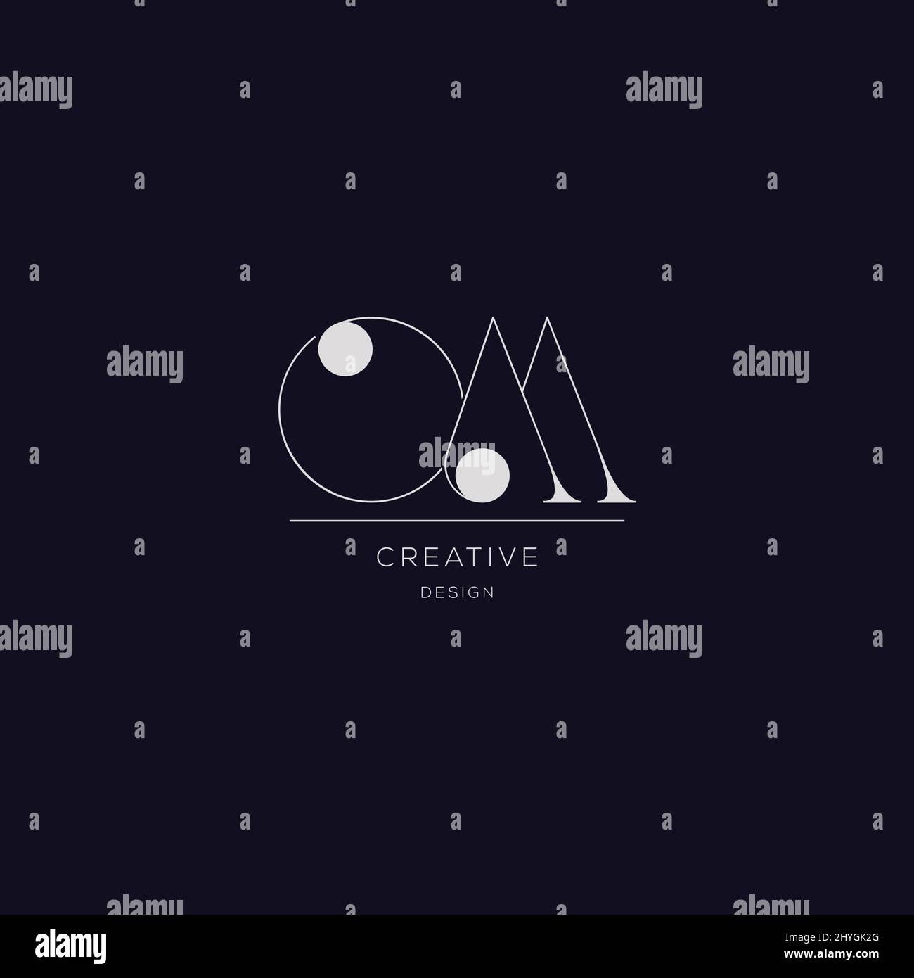 Creative alphabet letter icon logo OM Stock Vector Image & Art - Alamy