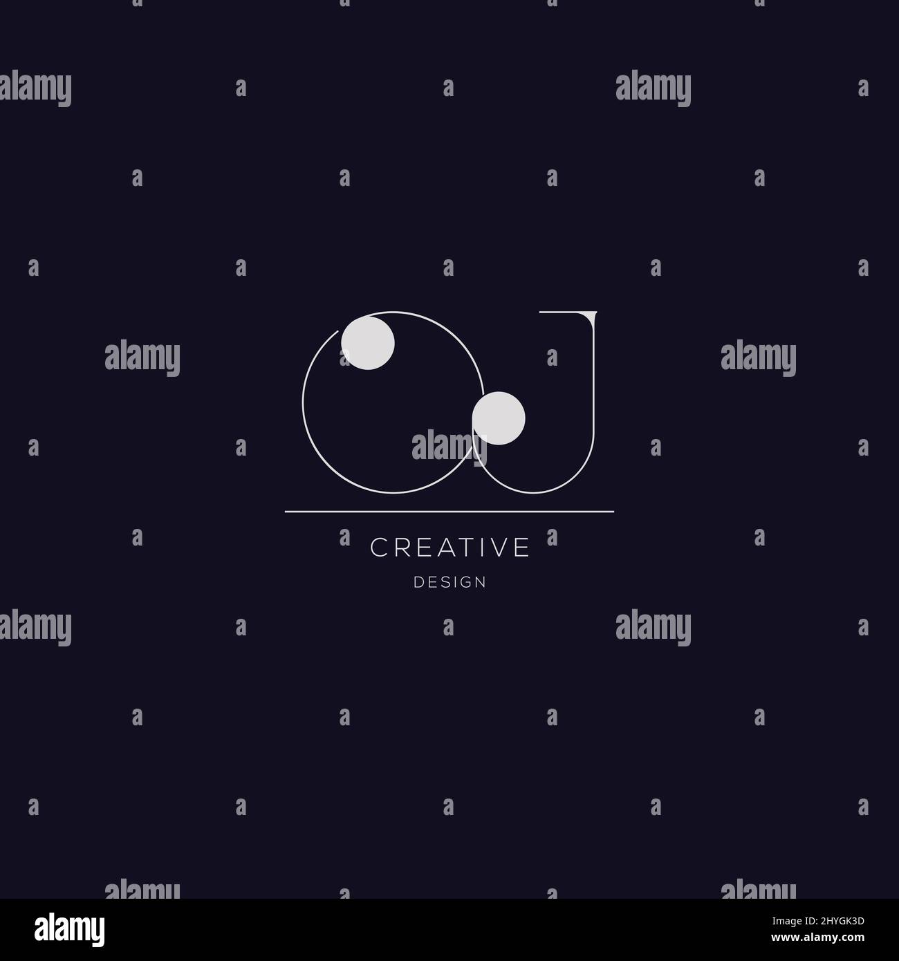 Creative alphabet letter icon logo OJ Stock Vector Image & Art - Alamy