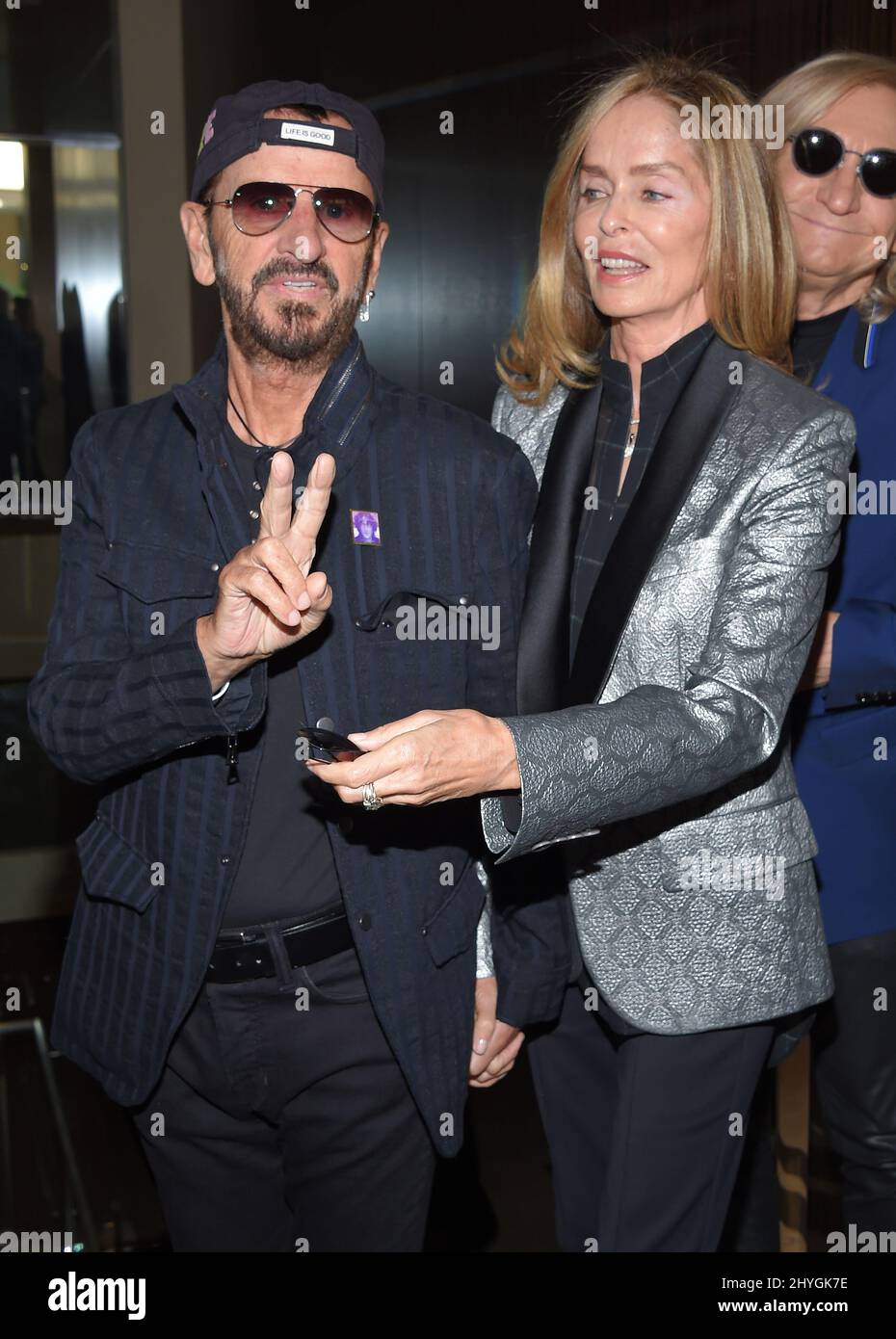 Ringo Starr and Barbara Bach Starkey arriving to the Peggy Albrecht ...