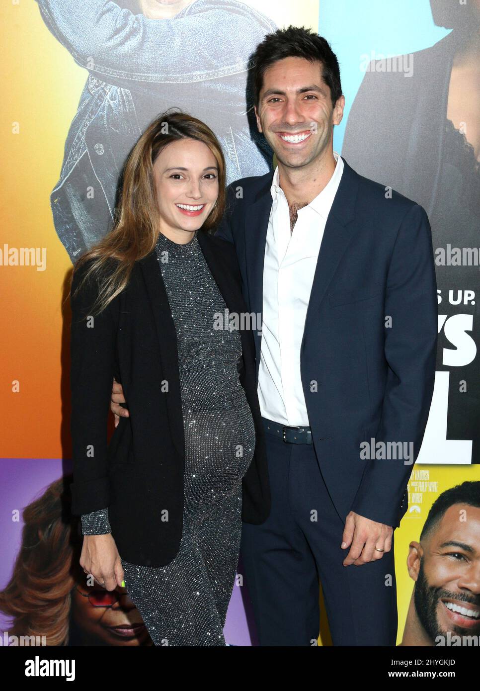 Nev Schulman & wife Laura Perlongo attending the 'Nobody's Fool' World ...
