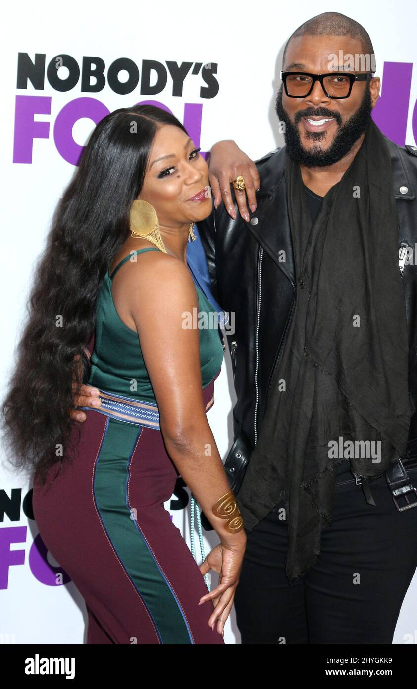 Tiffany Haddish & Tyler Perry attending the 'Nobody's Fool' World ...