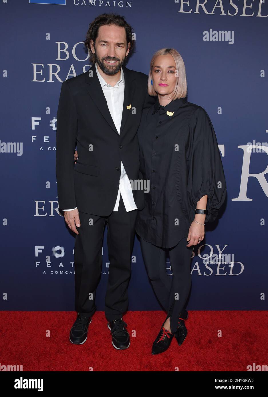 Nash Edgerton and Carla Ruffino at "Boy Erased" Los Angeles special ...