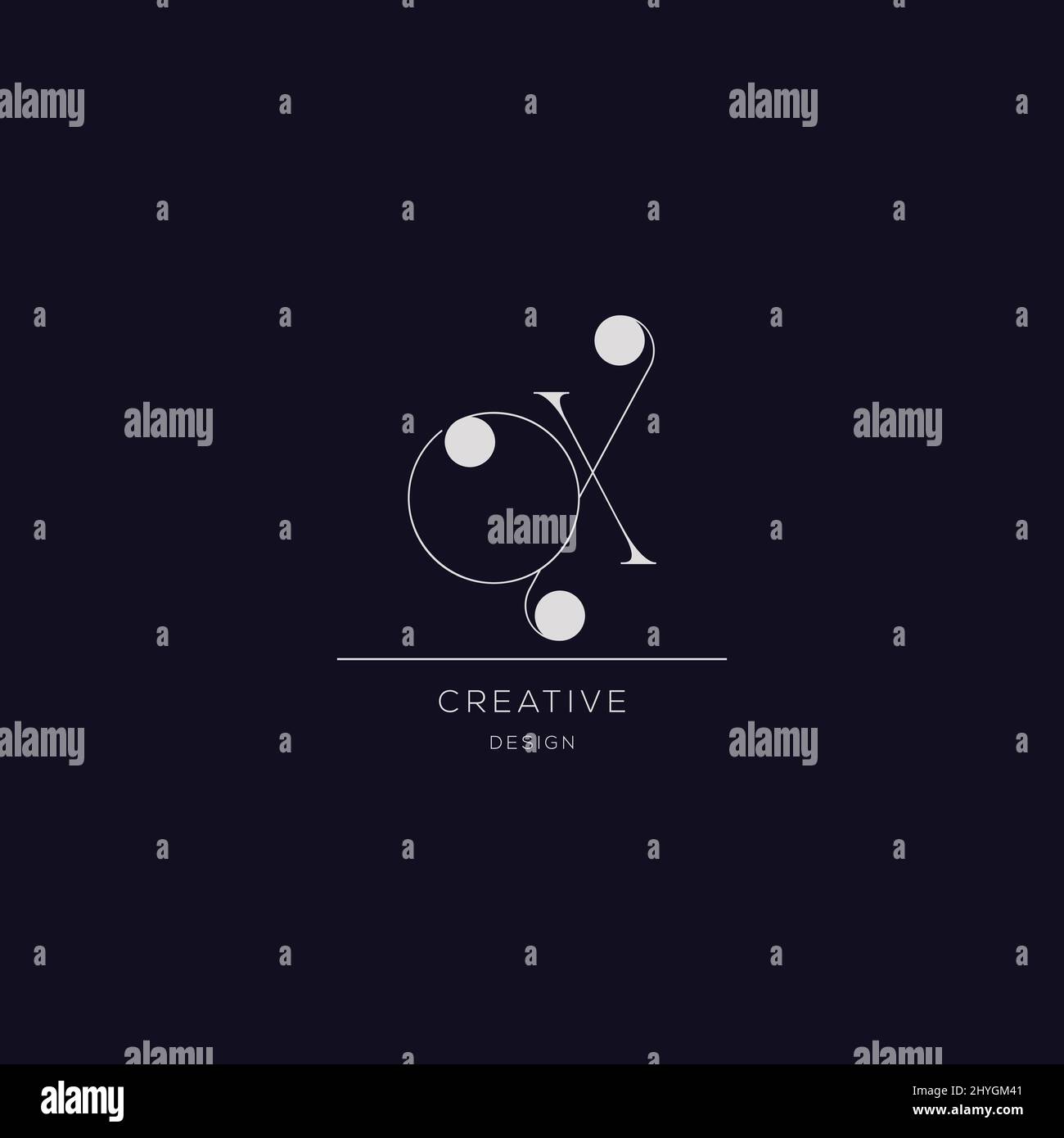 Creative alphabet letter icon logo OX Stock Vector Image & Art - Alamy