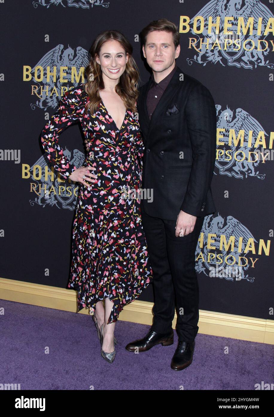 Allen Leech & Jessica Blair Herman attending the Bohemian Rhapsody New ...