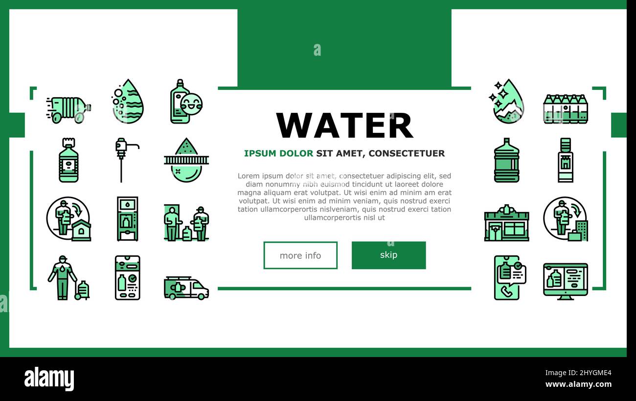 Water delivery delivering truck Stock Vector Images - Alamy