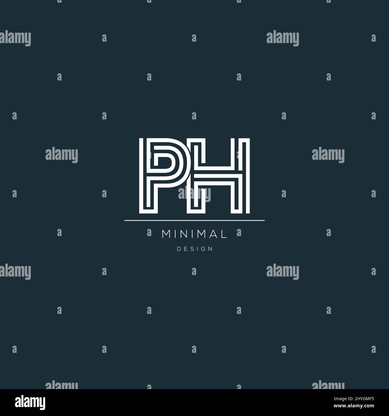 Minimal PH initial based icon logo Stock Vector Image & Art - Alamy