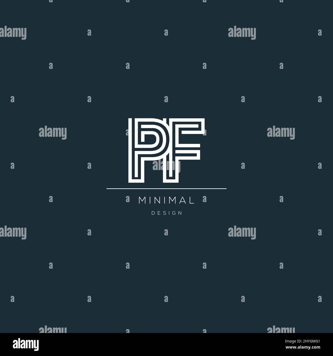 Minimal PF initial based icon logo Stock Vector Image & Art - Alamy