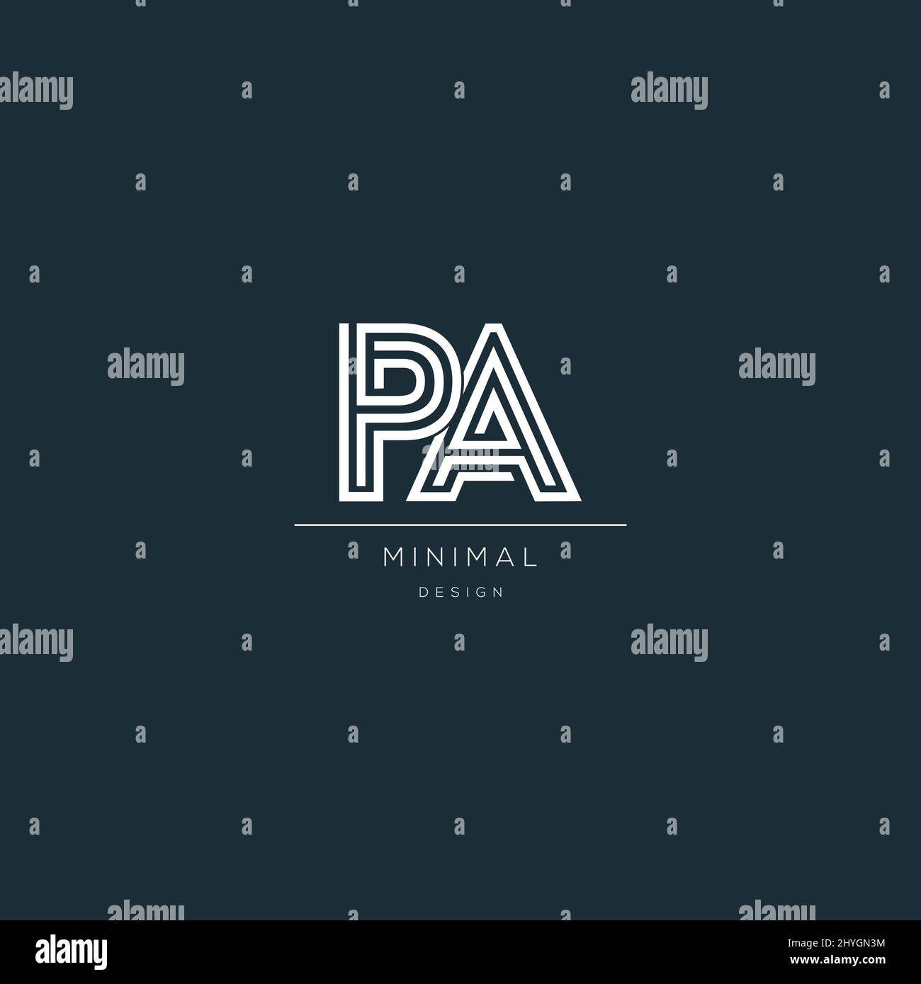 Minimal PA initial based icon logo Stock Vector Image & Art - Alamy