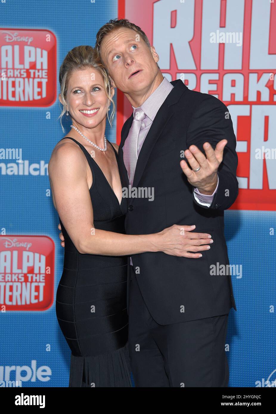 Alan Tudyk and Charissa Barton arriving to the 'Ralph Breaks the Internet' World Premiere at El ...