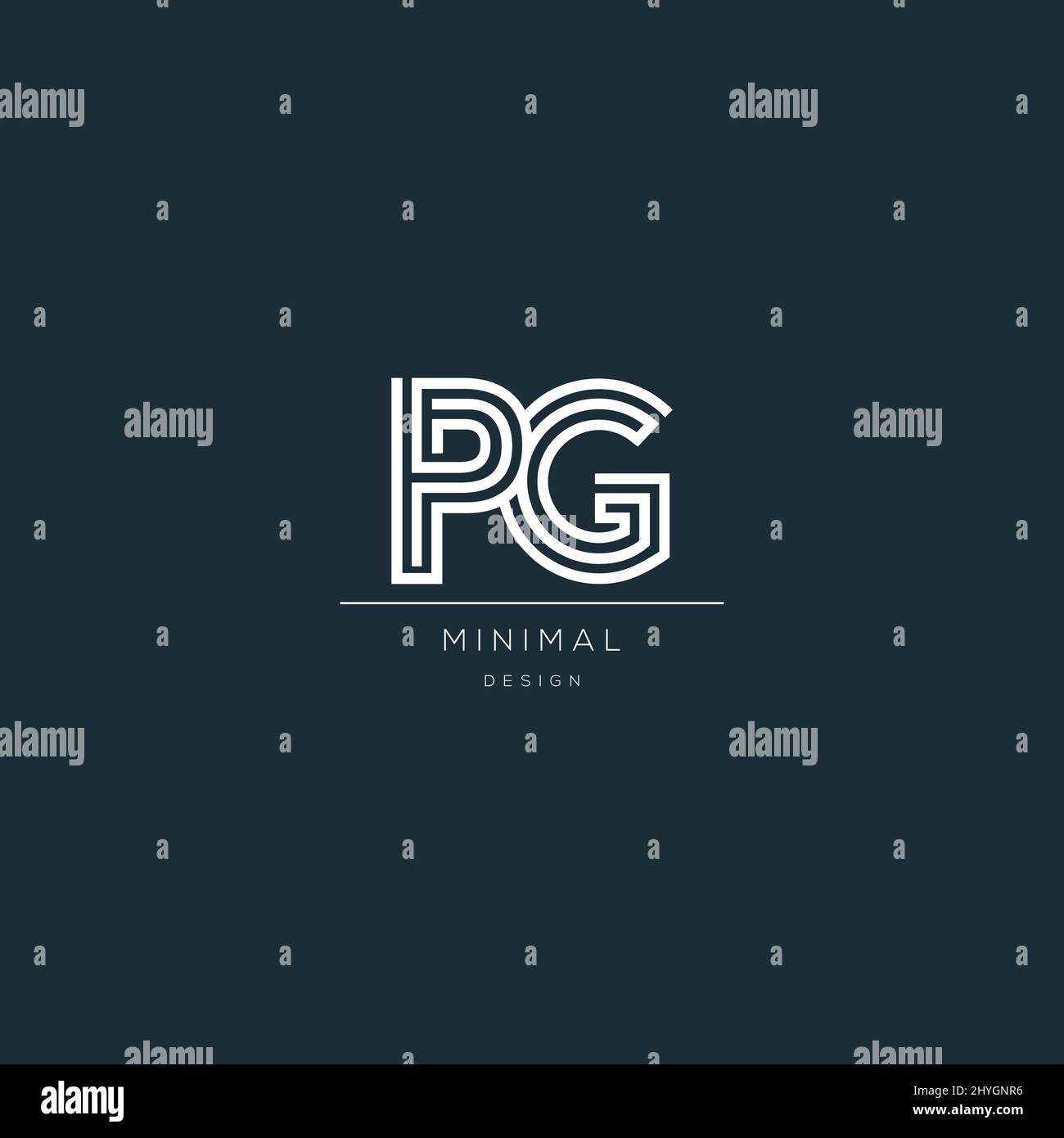 Minimal PG initial based icon logo Stock Vector Image & Art - Alamy