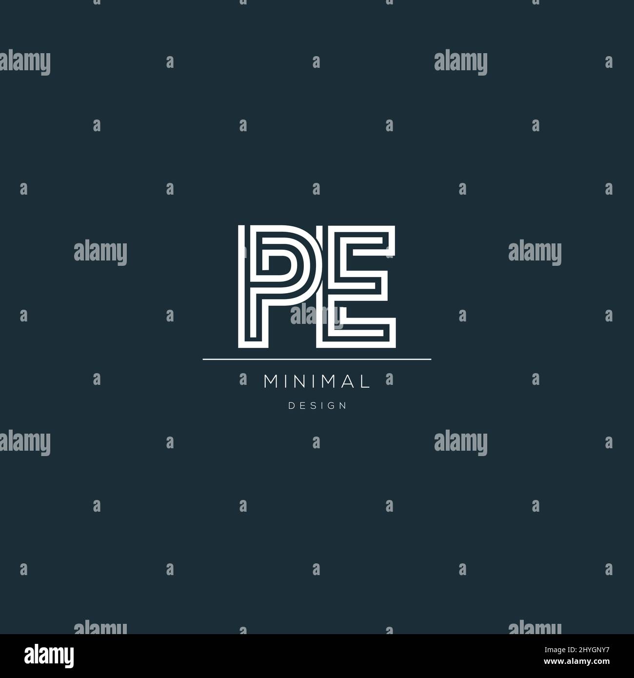 Minimal PE initial based icon logo Stock Vector Image & Art - Alamy