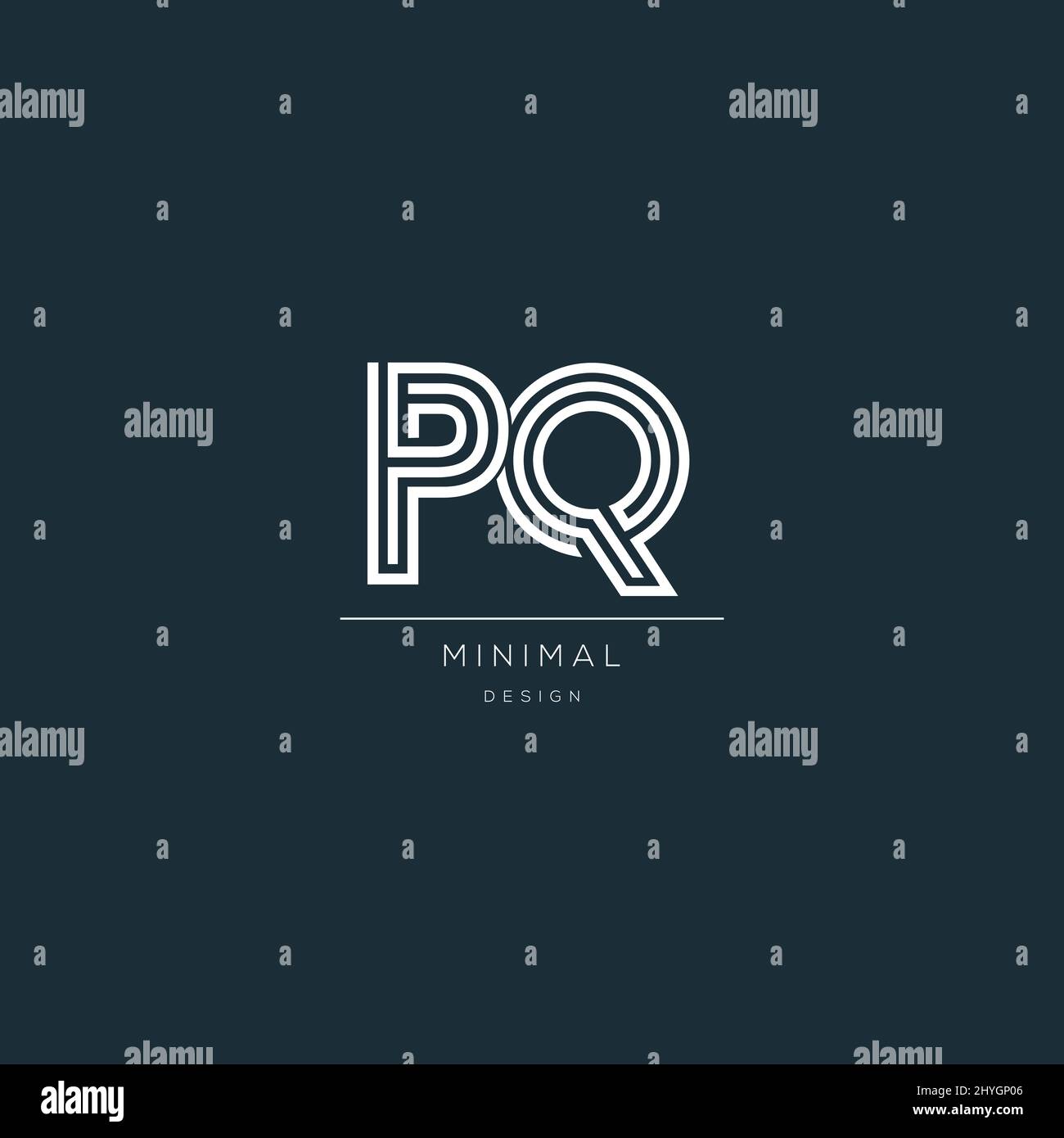 Minimal PQ initial based icon logo Stock Vector Image & Art - Alamy