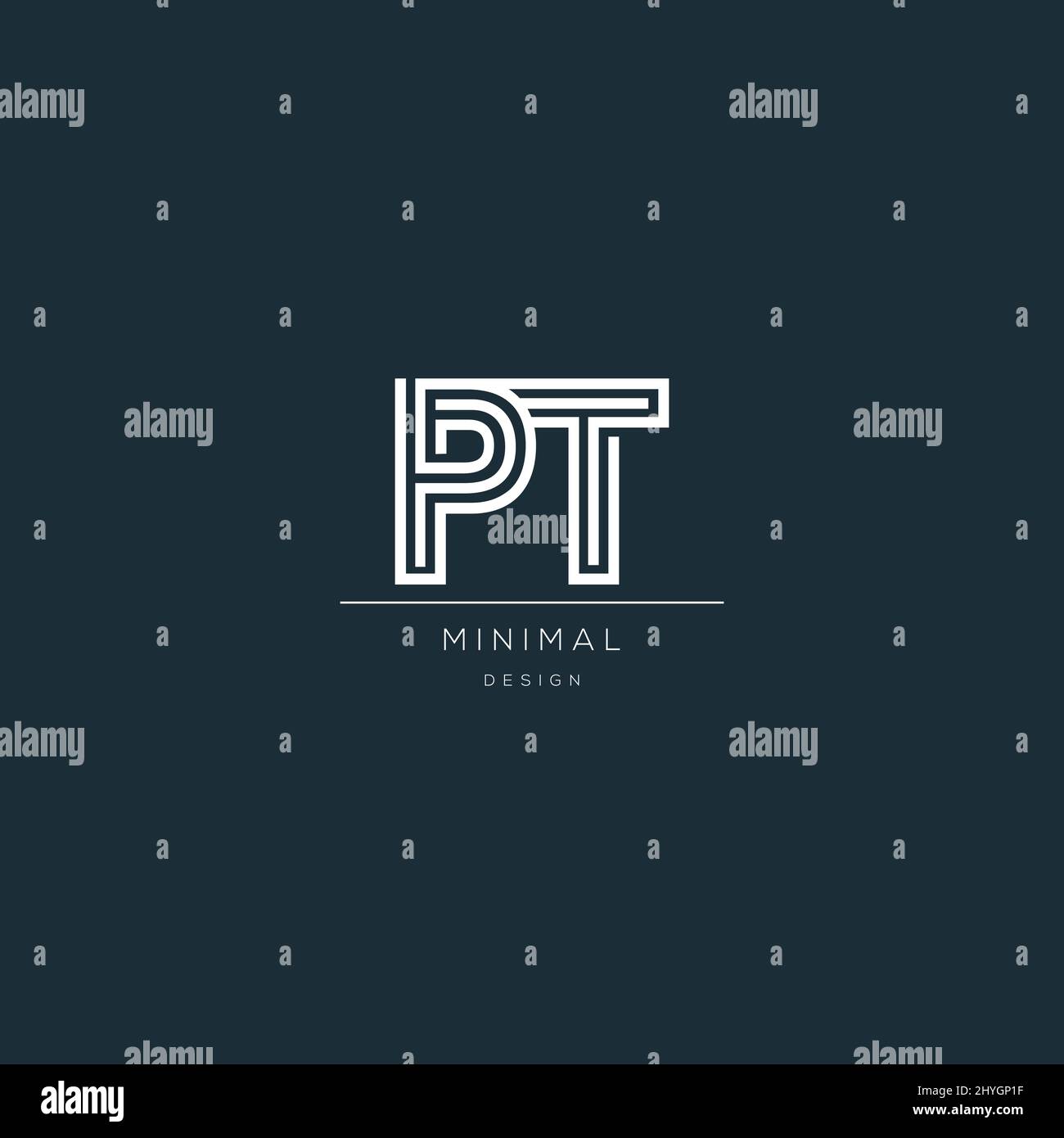 Minimal PT initial based icon logo Stock Vector Image & Art - Alamy
