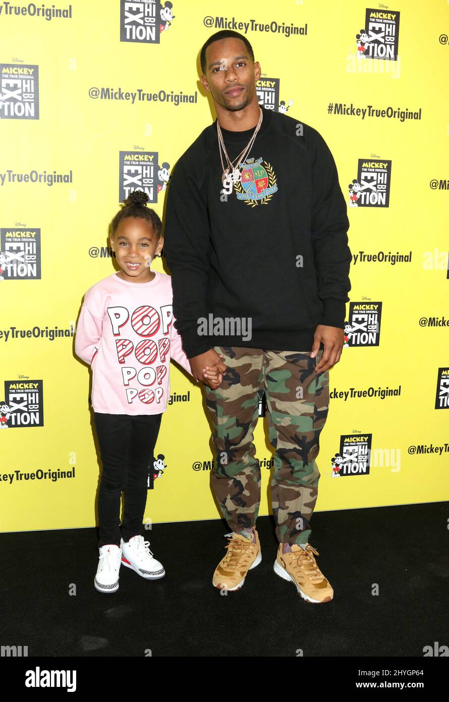 Victor Cruz & daughter Kennedy Cruz at the 'Mickey: The True Original ...