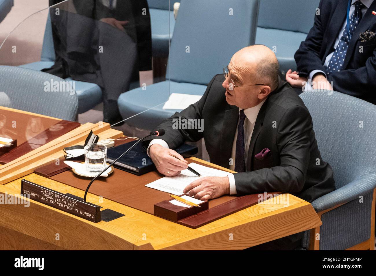 New York, New York, USA. 14th Mar, 2022. Zbigniew Rau, Chairperson-in ...