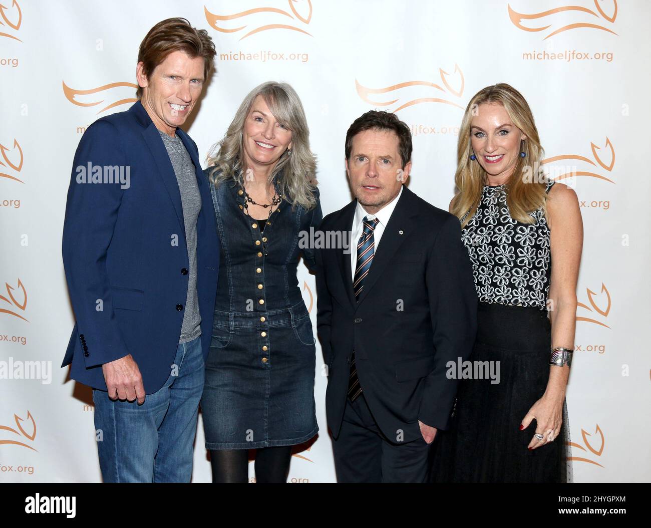 Denis Leary, wife Ann Leary, Michael J. Fox & Tracy Pollan at A Funny ...