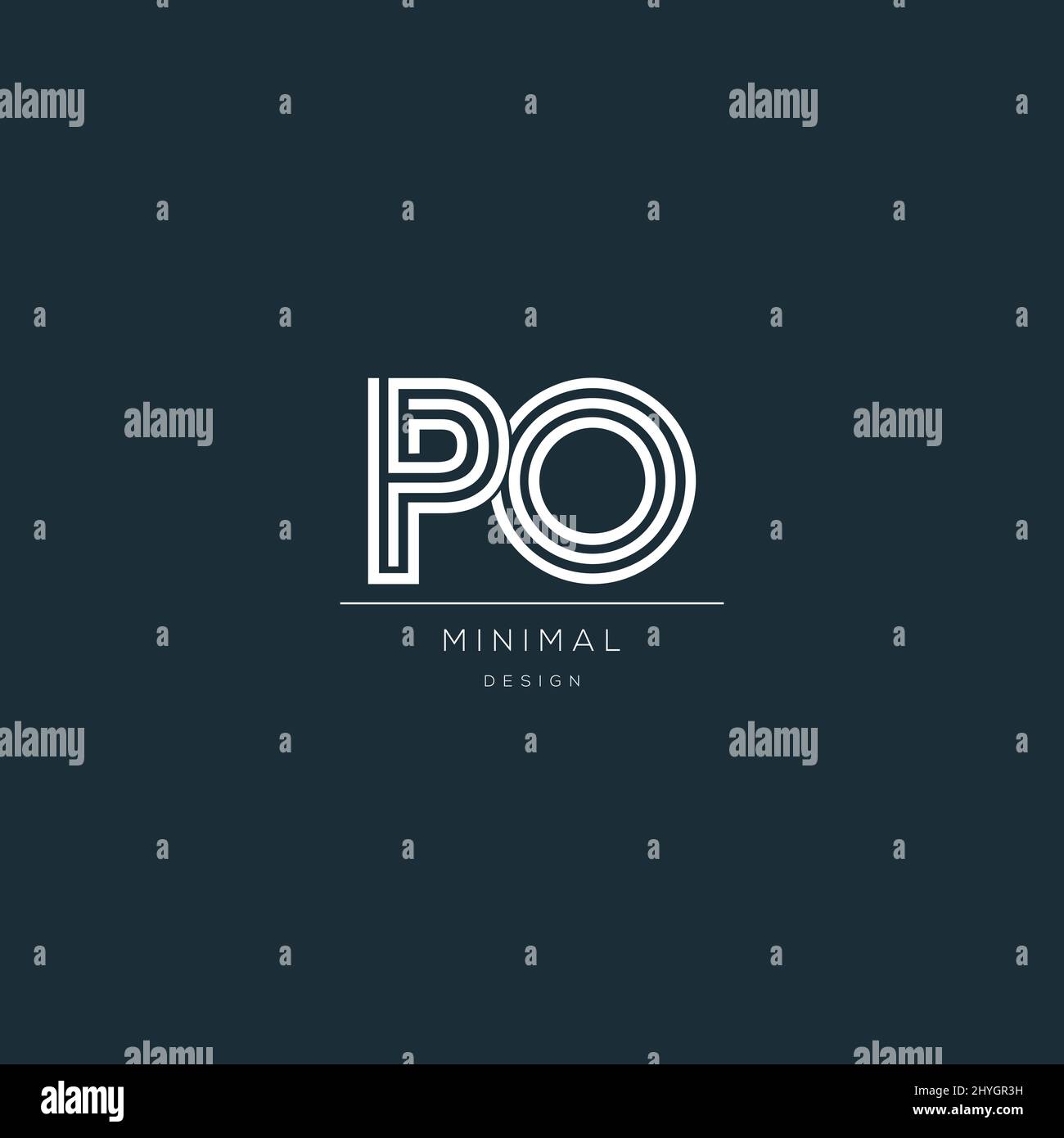 Minimal PO initial based icon logo Stock Vector Image & Art - Alamy