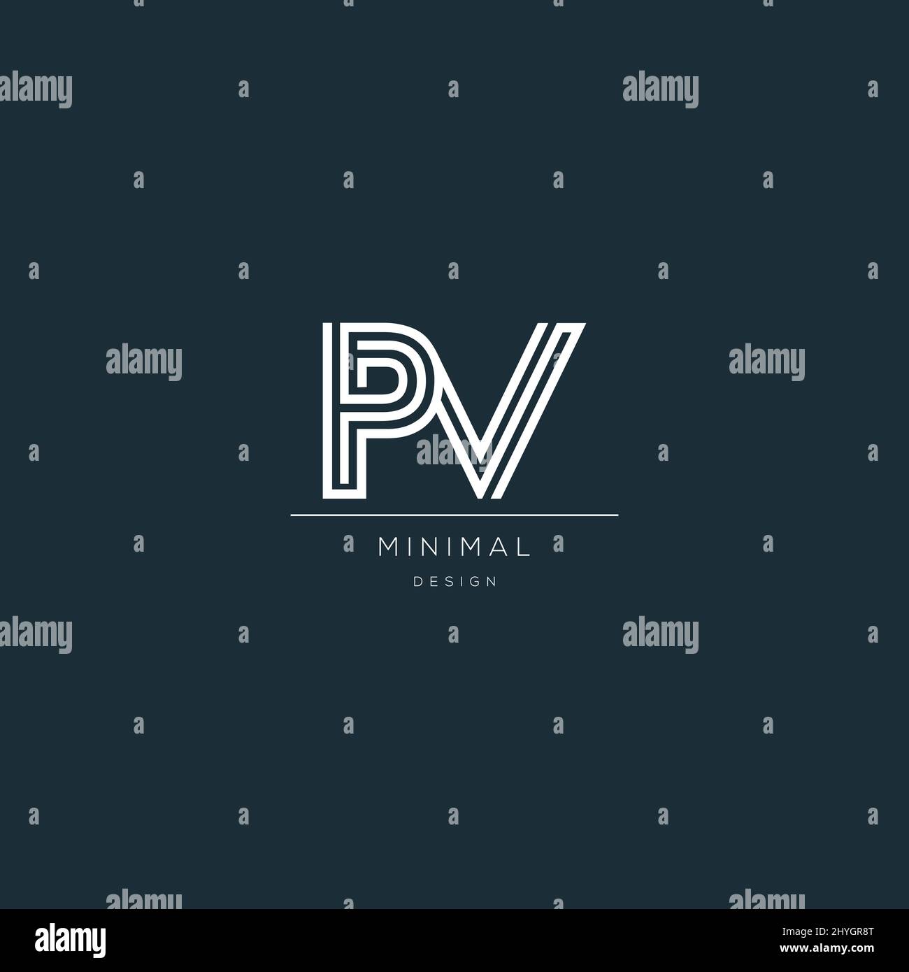 Minimal PV initial based icon logo Stock Vector Image & Art - Alamy