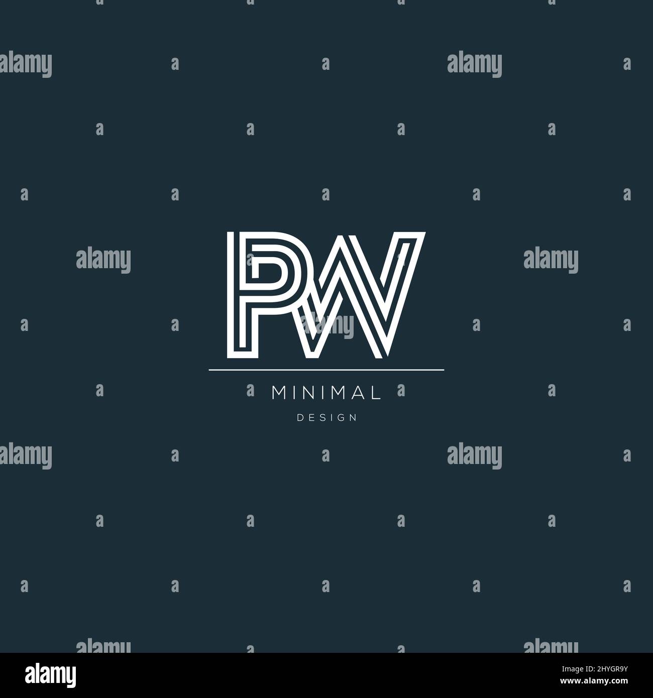 Minimal PW initial based icon logo Stock Vector Image & Art - Alamy