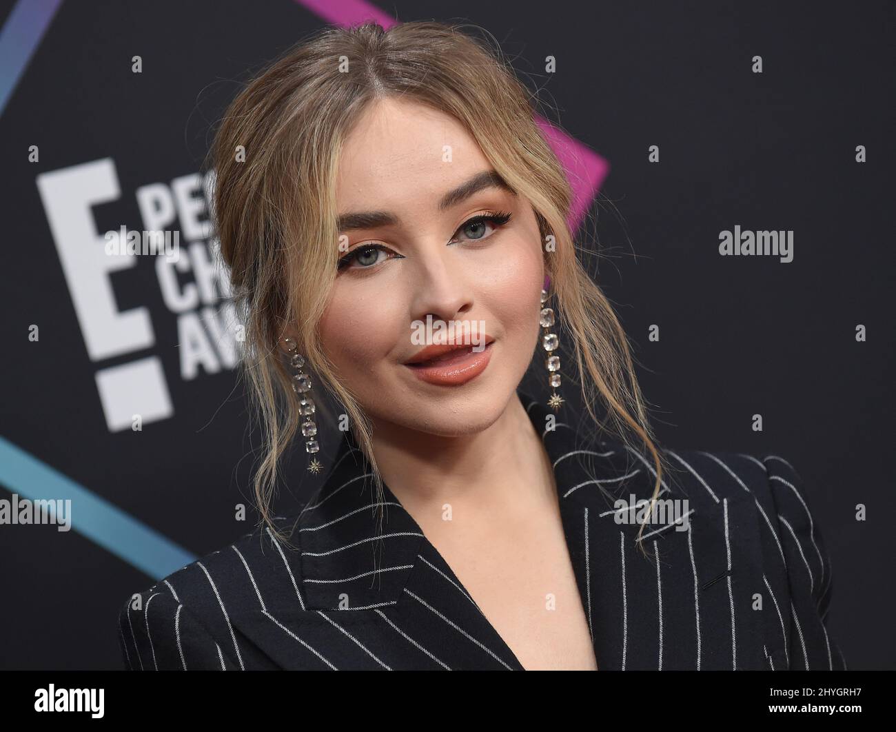 Sabrina Carpenter arriving for the 2018 E! People's Choice Awards held ...