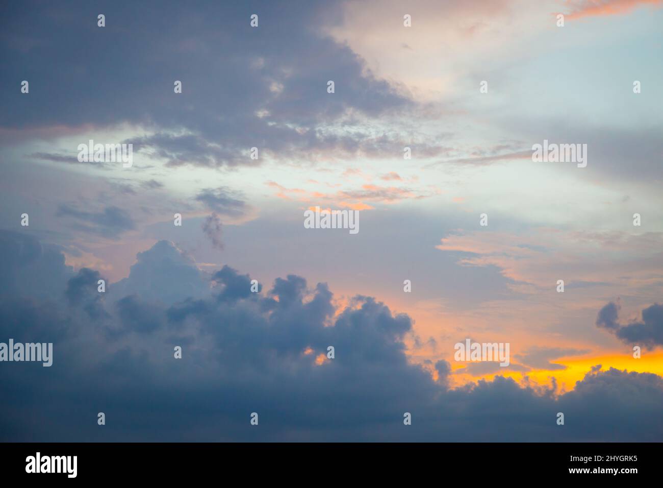 Sky and clouds before sunset background Stock Photo - Alamy