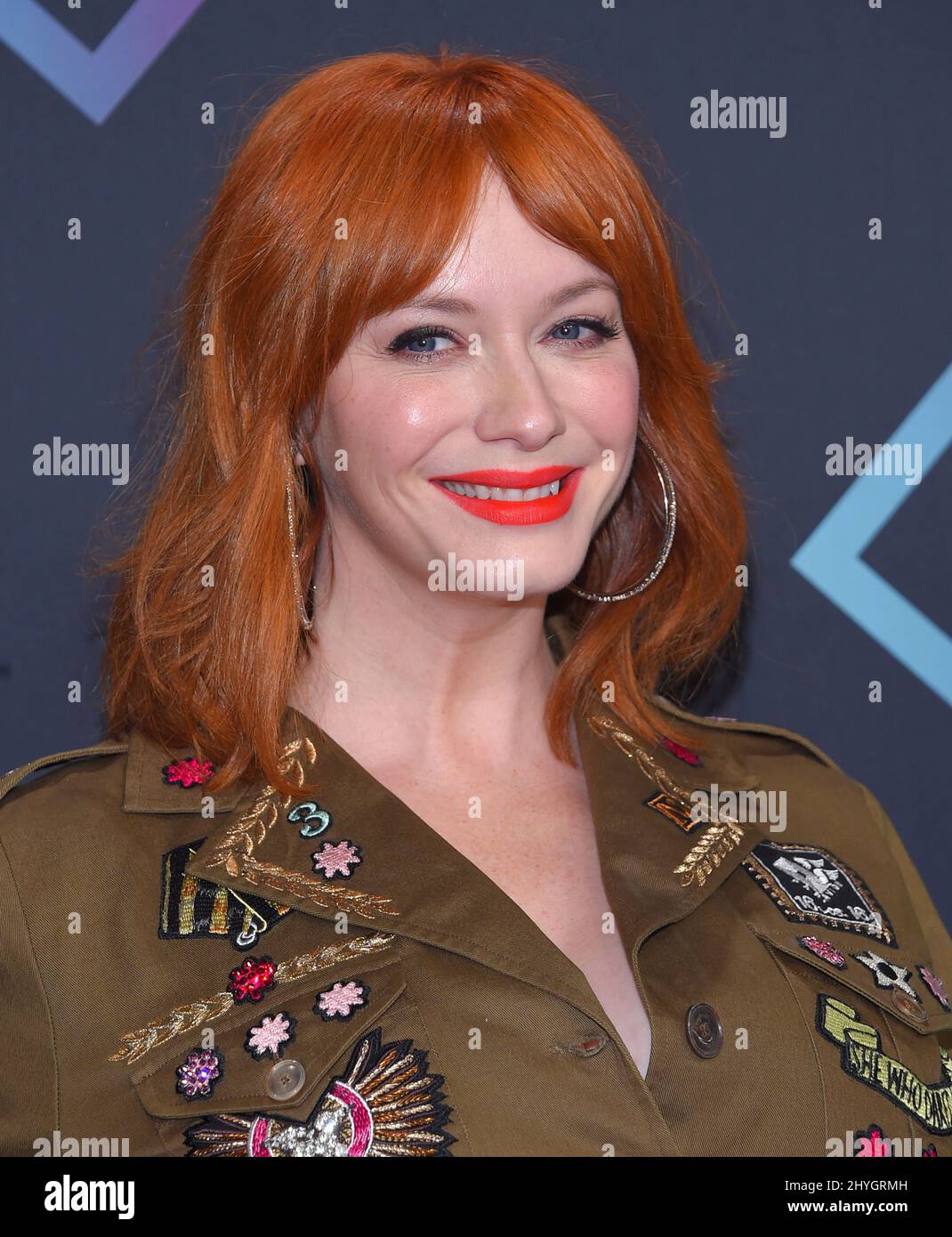 Christina Hendricks arriving for the 2018 E! People's Choice Awards ...